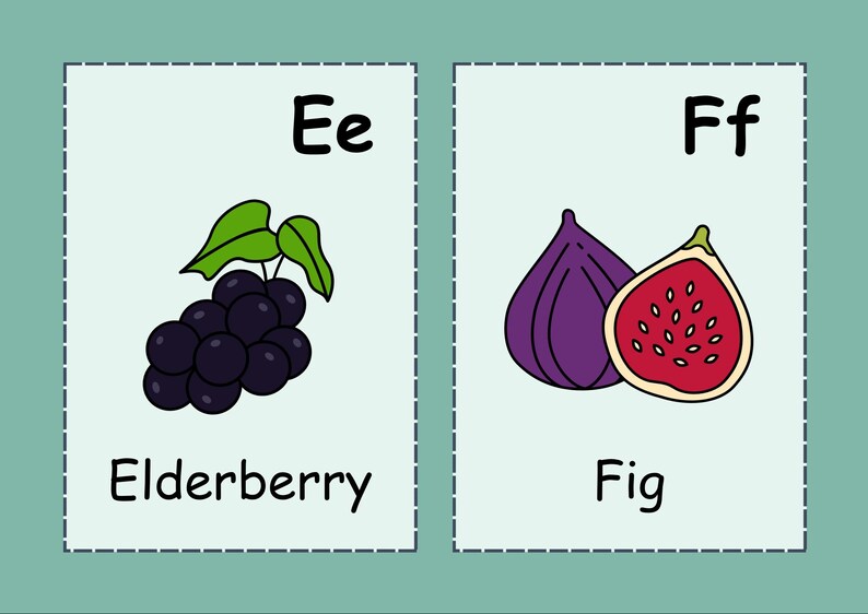 Alphabet Flashcards With Items That Relate to the Letter. Perfect for ...