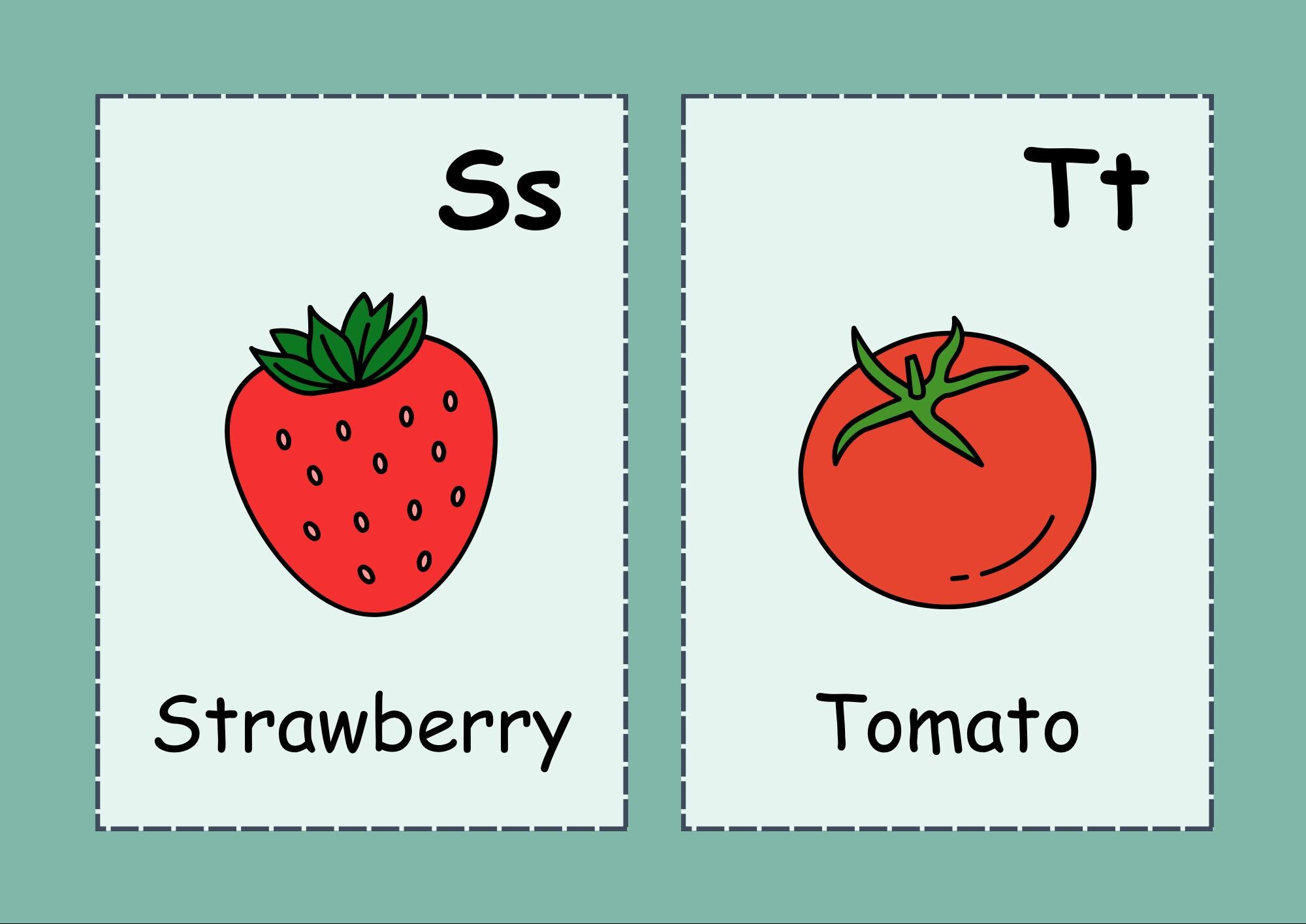 Alphabet Flashcards With Items That Relate to the Letter. Perfect for ...