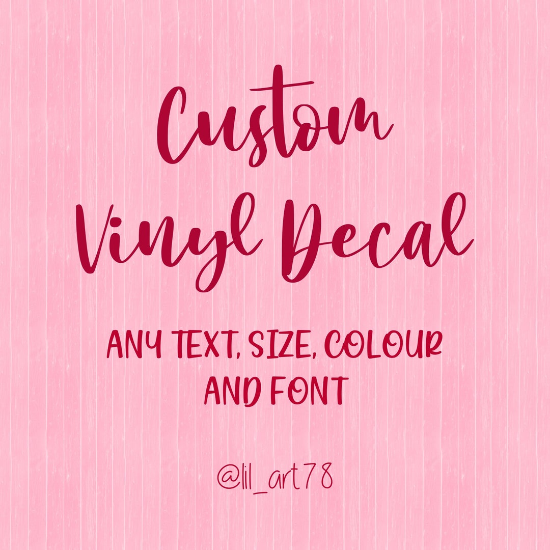Personalised Vinyl Decals | ONE WORD | Custom Vinyl Decal | Name Vinyl ...