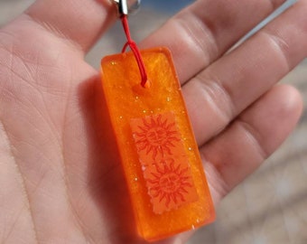 Orange Sunshine LSD Blotter Art Keychain Psychedelic - Etsy