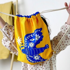 Gym Backpack Bird Children Gym Bag Kindergarten Backpack - Etsy