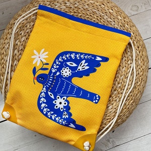 Gym Backpack Bird Children Gym Bag Kindergarten Backpack - Etsy