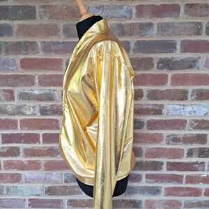 Gold Shiny Holographic Jacket With Sequin Covered Multi Coloured Star ...