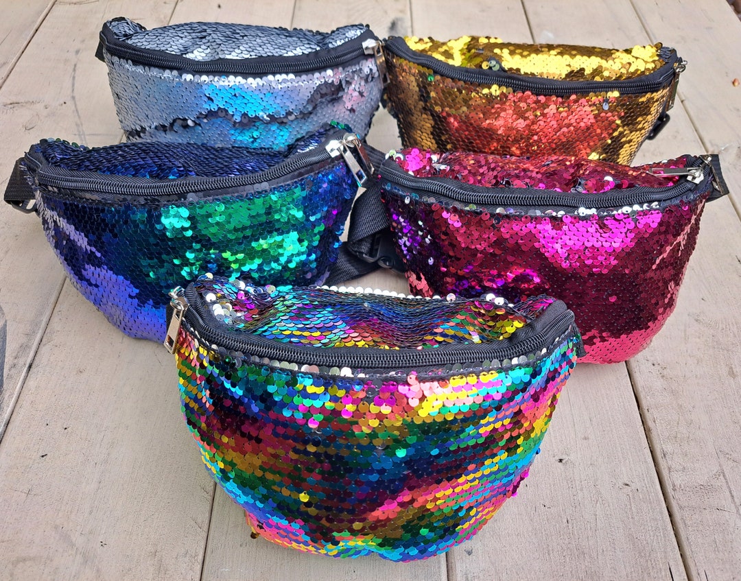 Sequin Bumbag Sparkly Fanny Pack Festival Carnival Accessories Outfit ...