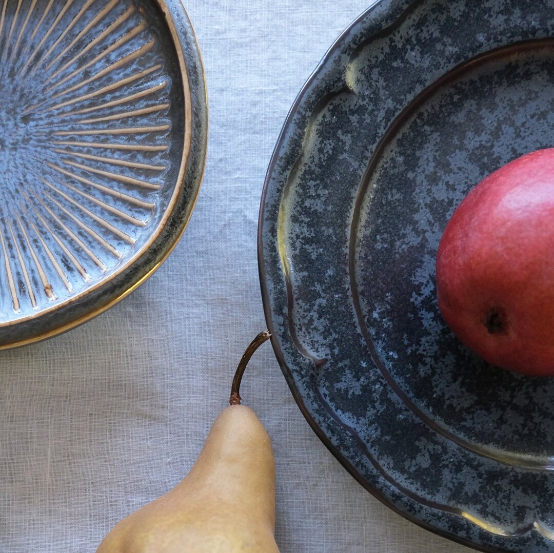 Hand Thrown & Glazed Ceramic Dining Plate, Beautiful Antique Rustic ...