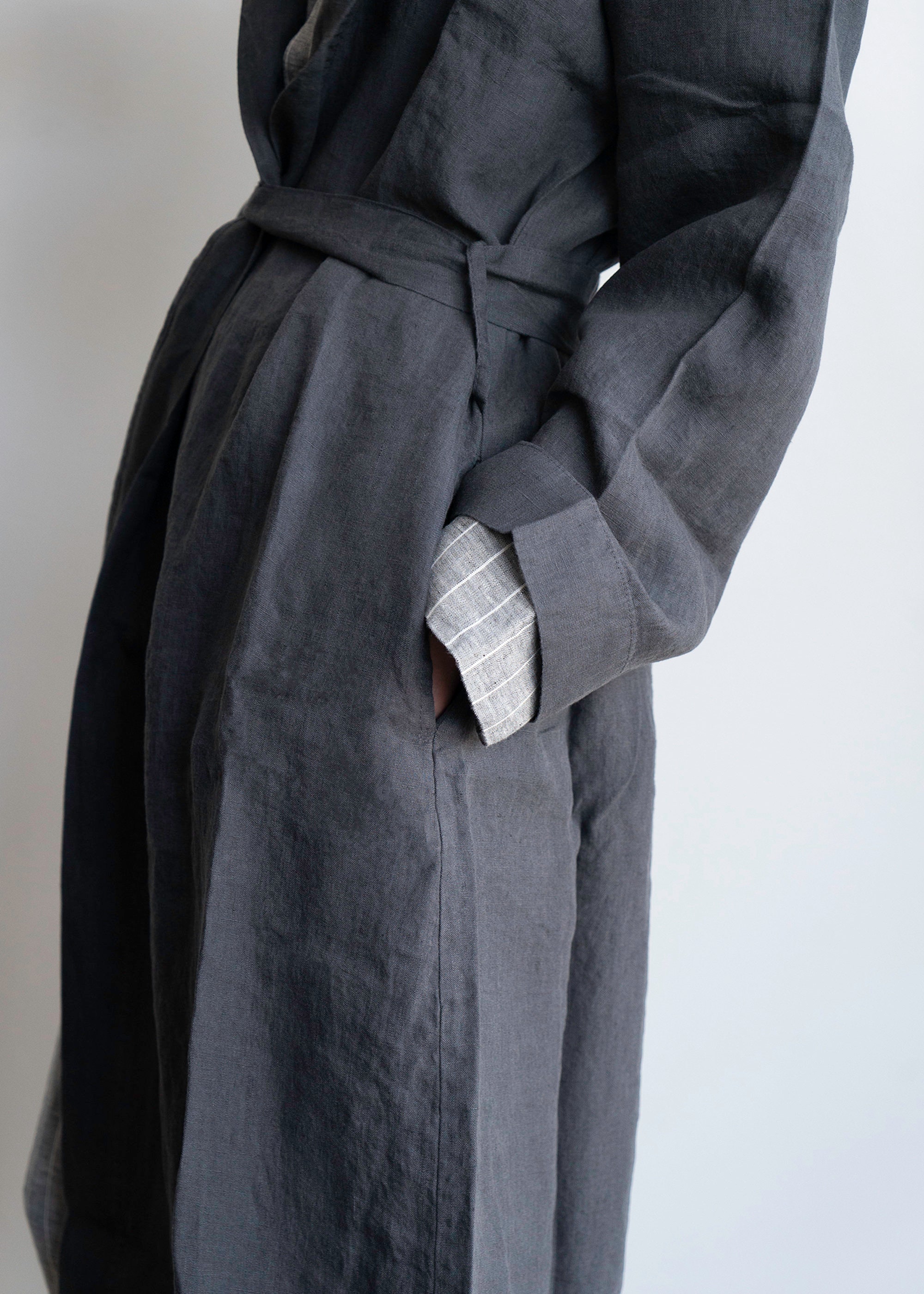Linen Bathrobe Made From 100% European Linen Softened/washed for Best ...