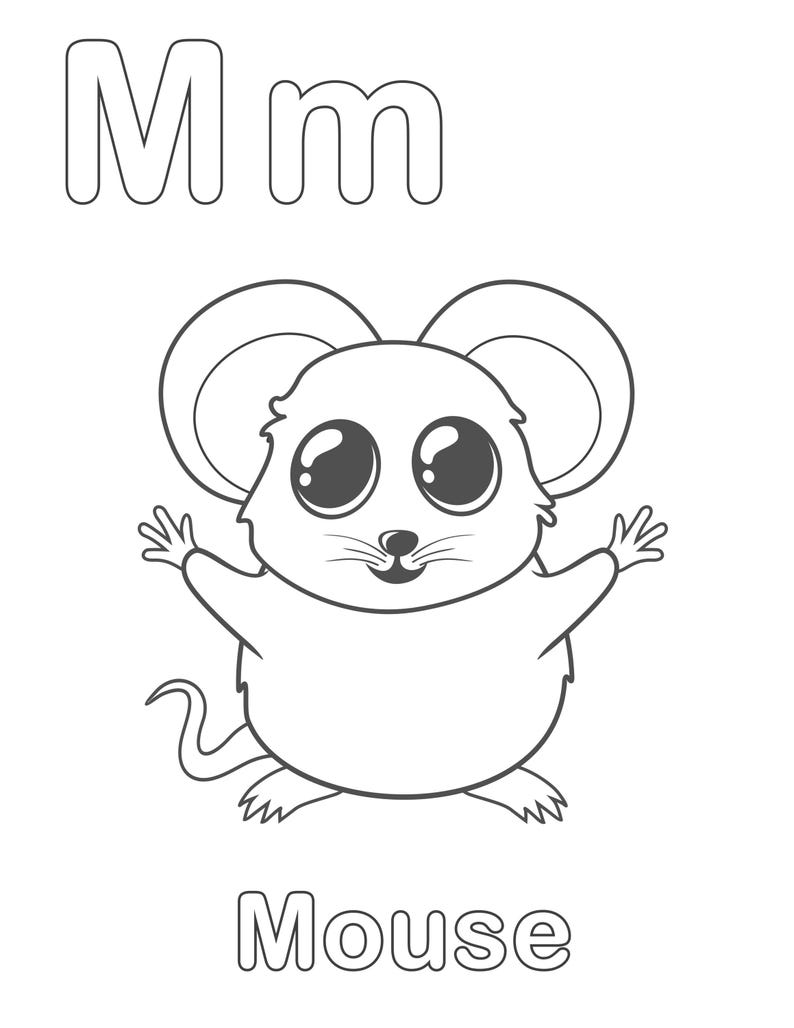 Preschool and Kindergarten ABC Coloring Pages - Etsy