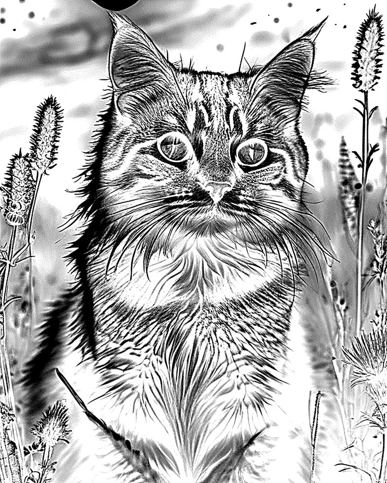 Cat Artwork, Laser Ready, Laser Engraving, Laser Designs - Etsy