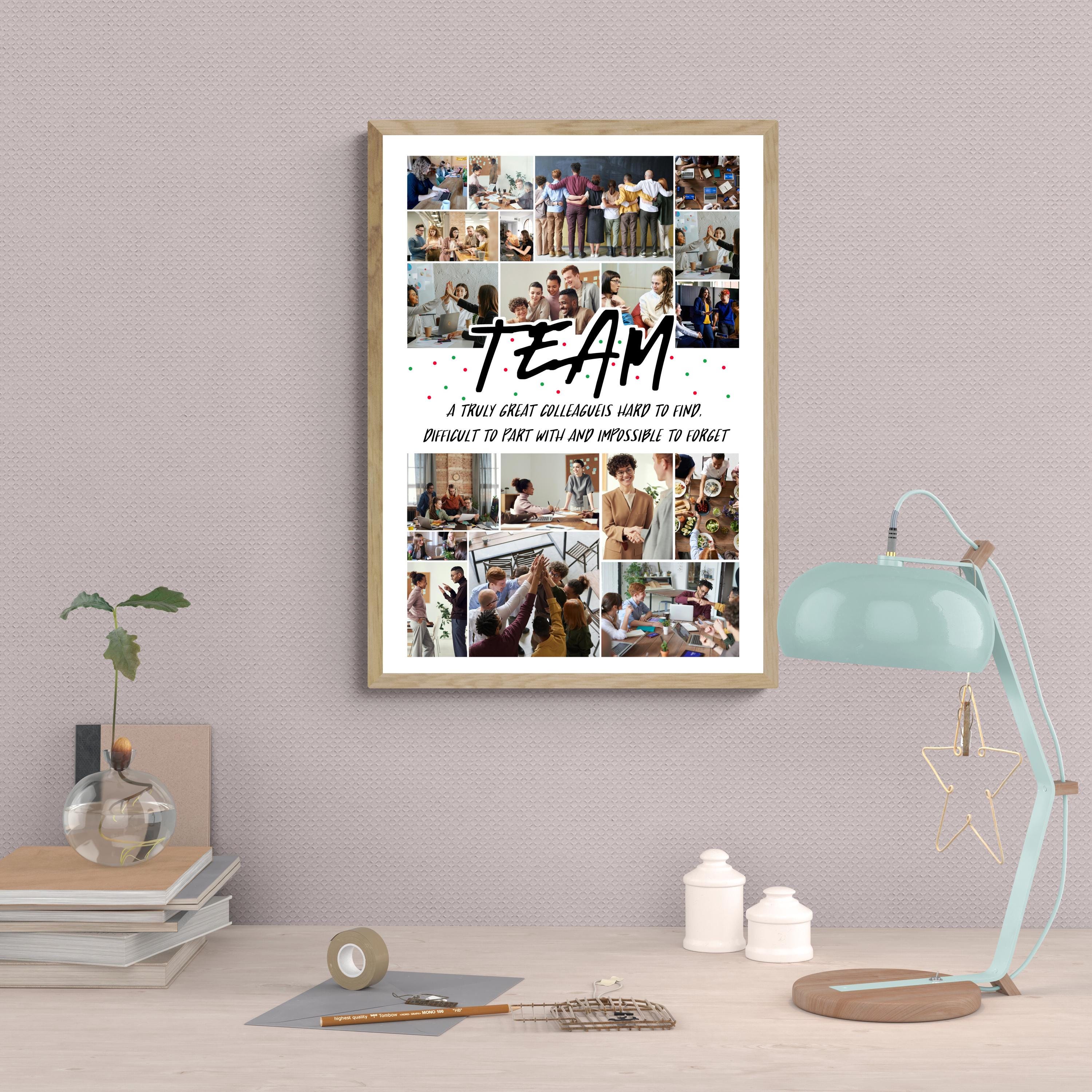 Colleague Team Photo Collage,leaving Photo Puzzle Poster,custom Photo ...