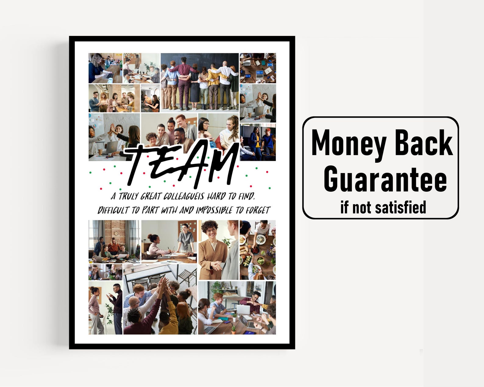 Colleague Team Photo Collage,leaving Photo Puzzle Poster,custom Photo ...