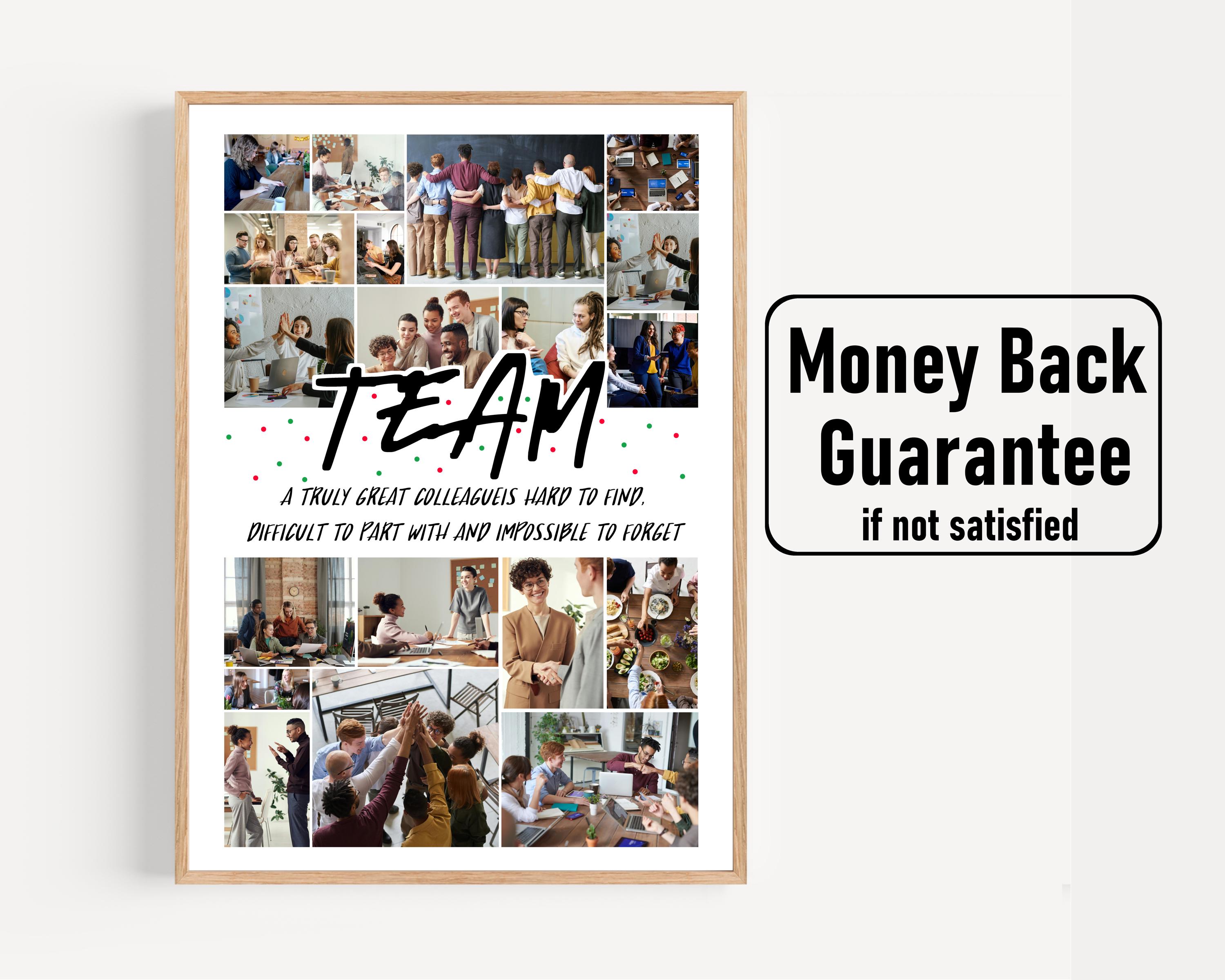 Colleague Team Photo Collage,leaving Photo Puzzle Poster,custom Photo ...