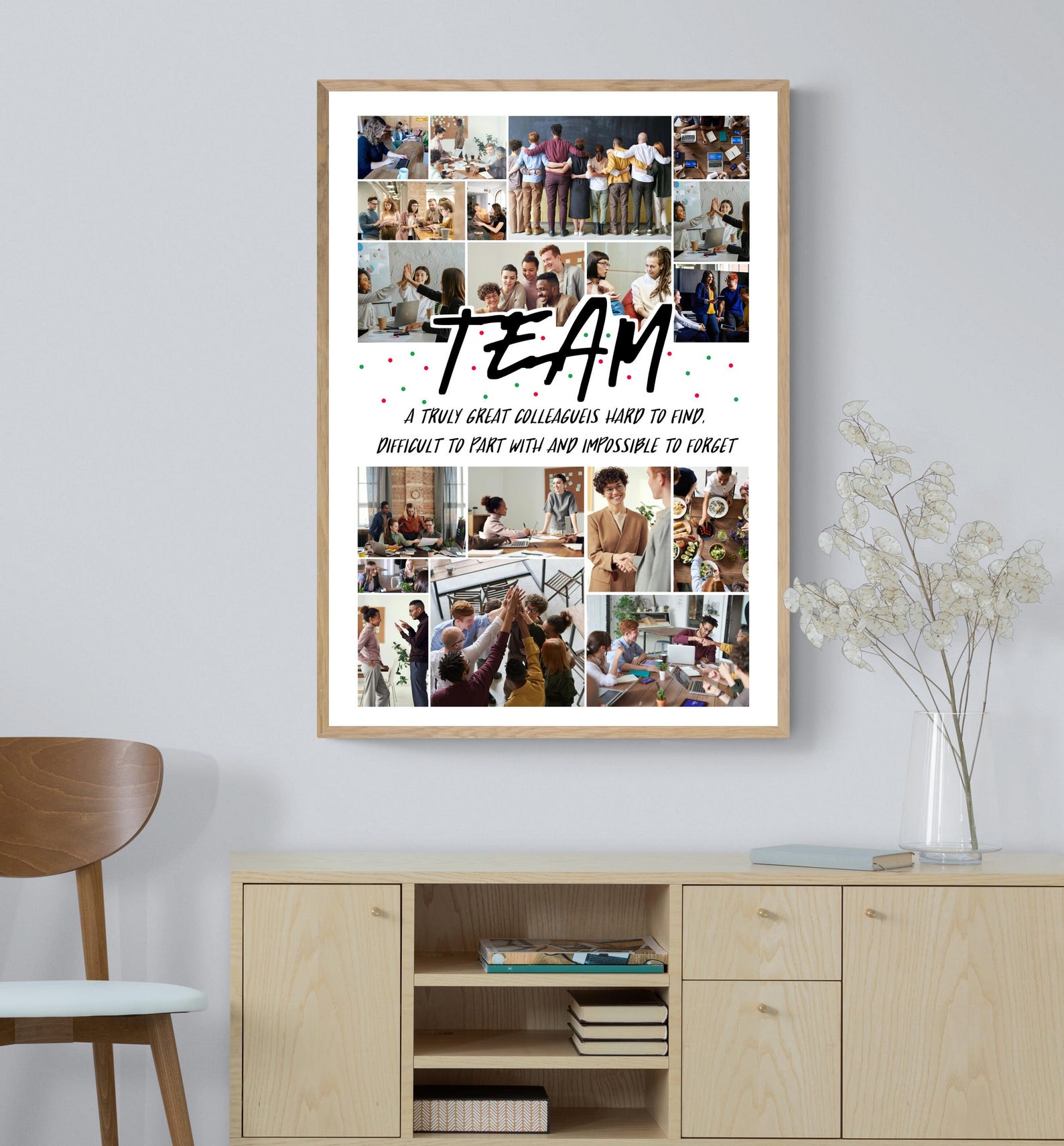 Colleague Team Photo Collage,leaving Photo Puzzle Poster,custom Photo ...