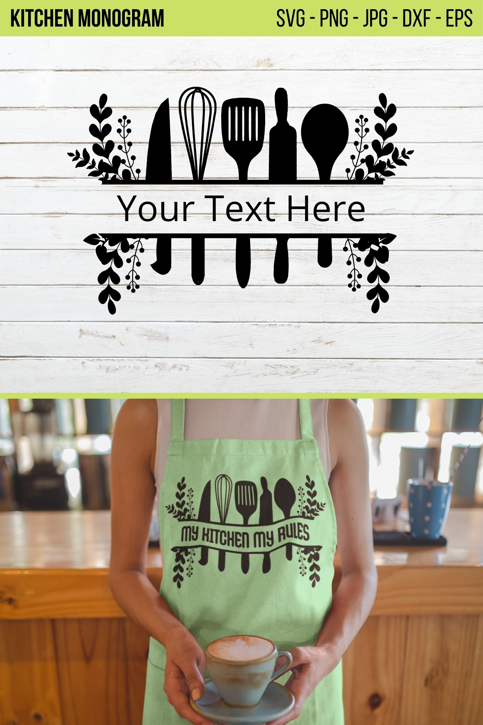 Split Monogram Svg Kitchen Pot Svg Roaster Pan Svg Kitchen Cut File ...