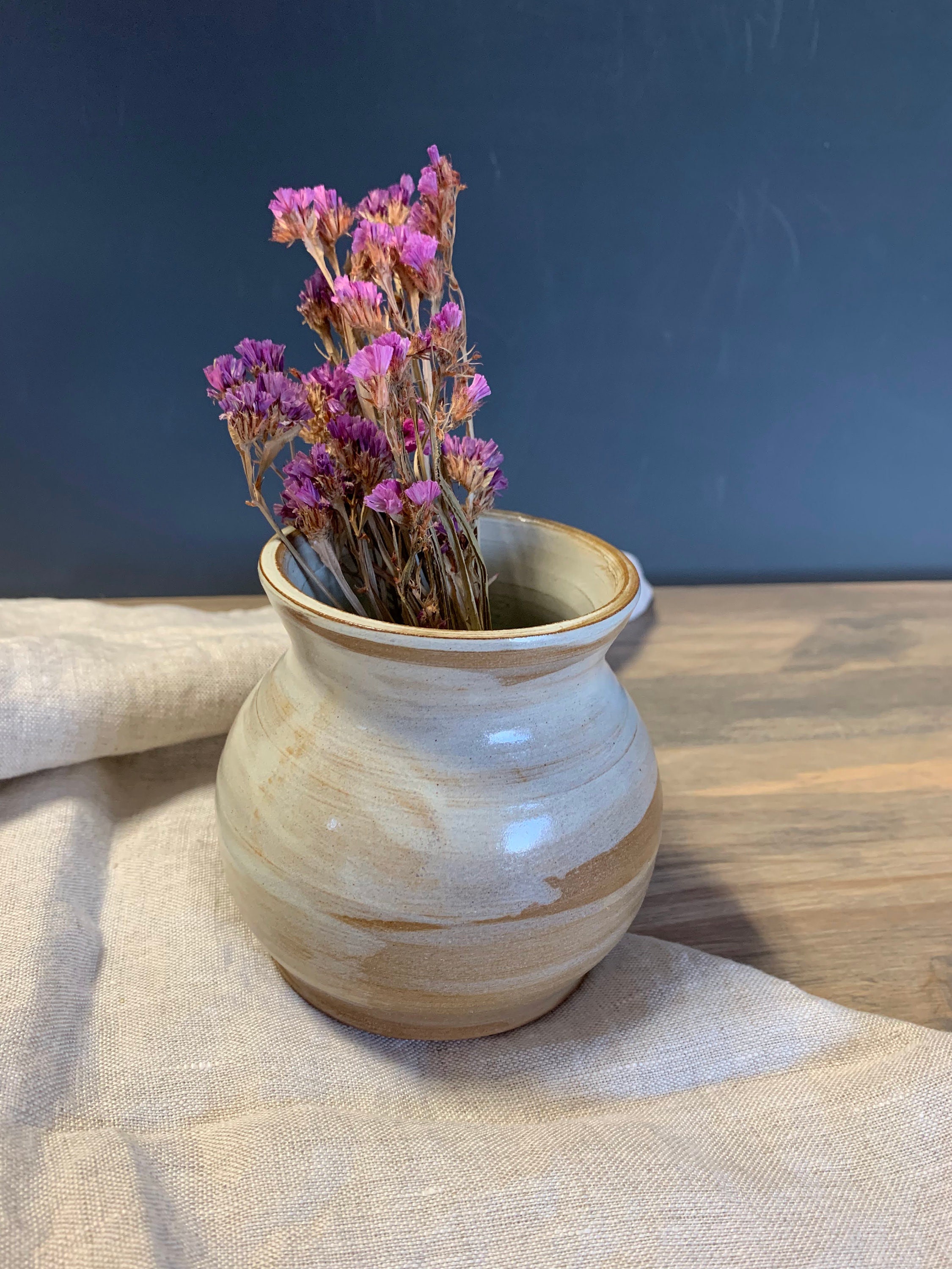 Small Ceramic Vase Rustic White Pottery Minimalist Handmade - Etsy