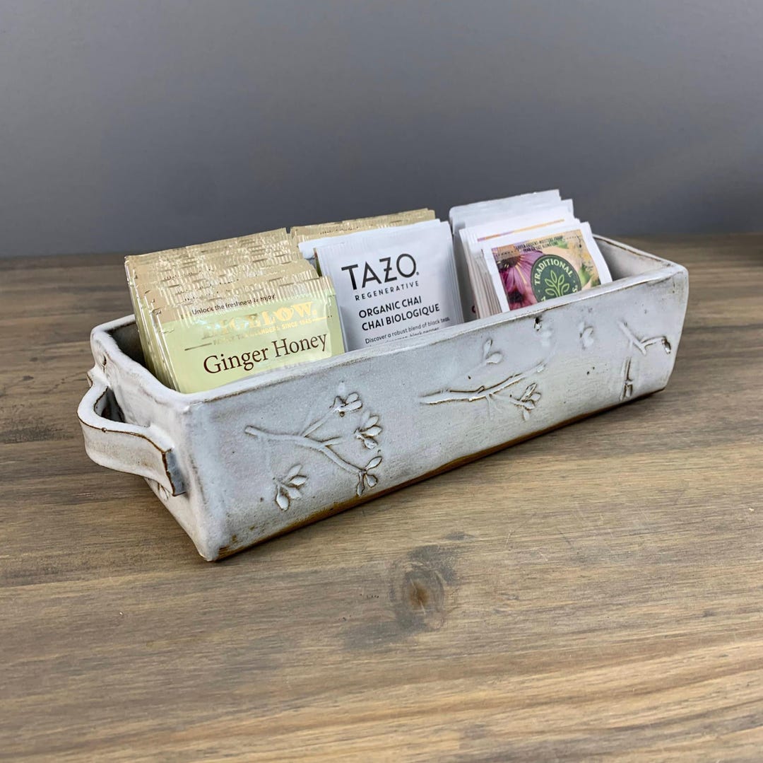 Teabag Organizer | Tea Caddy Ceramic | Countertop Organizer | Kitchen ...