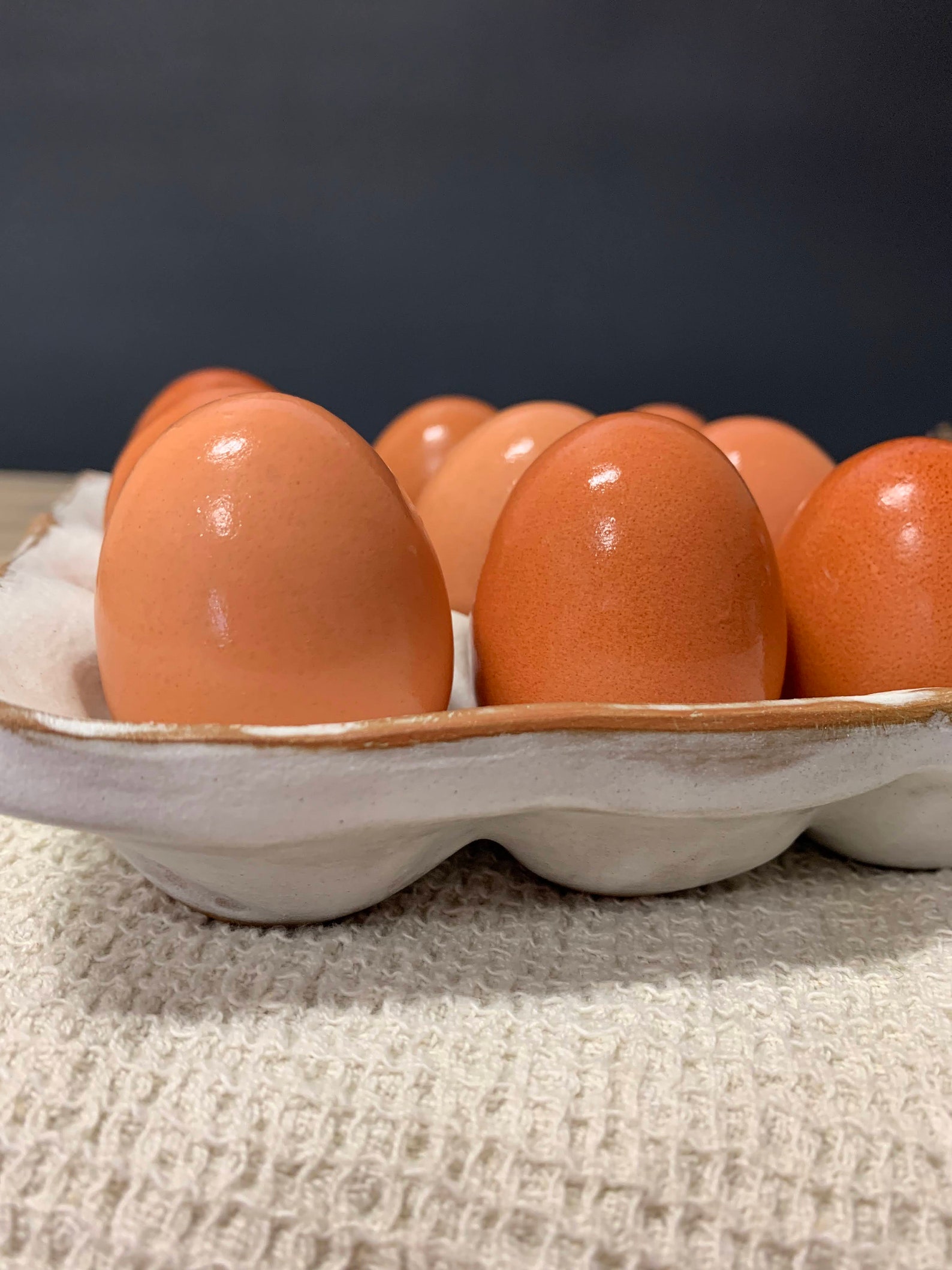 Farmhouse Egg Tray Ceramic Egg Dish Rustic Handmade - Etsy
