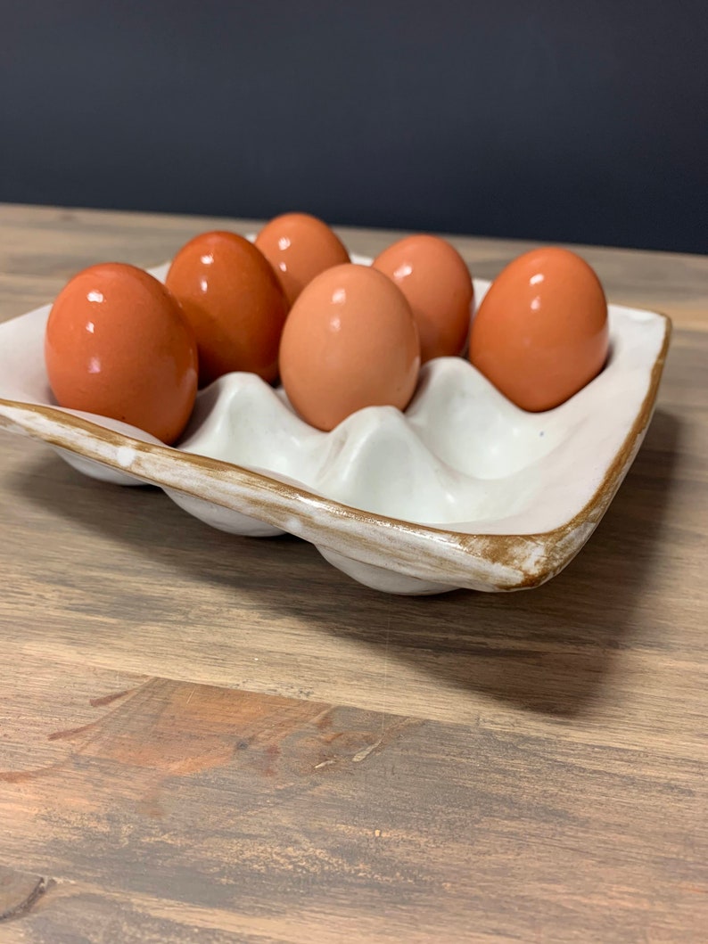 Farmhouse Egg Tray Ceramic Egg Dish Rustic Handmade - Etsy