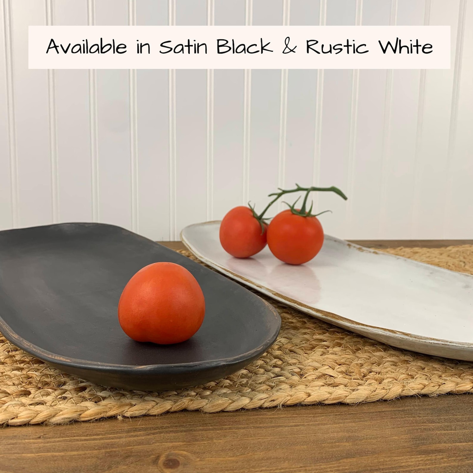 Handcrafted Oval Plate | Modern Rustic Stoneware Serving Tray/platter ...
