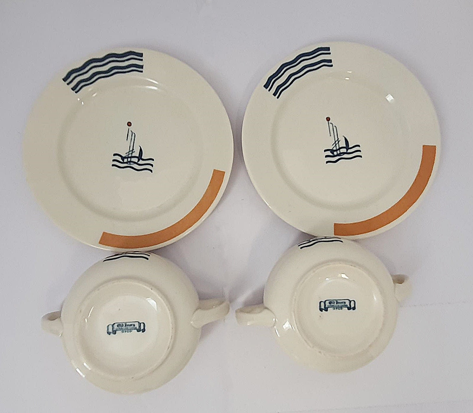 Very Rare US Lines SS Leviathan Leviathan Club Art Deco c 1930 Side ...