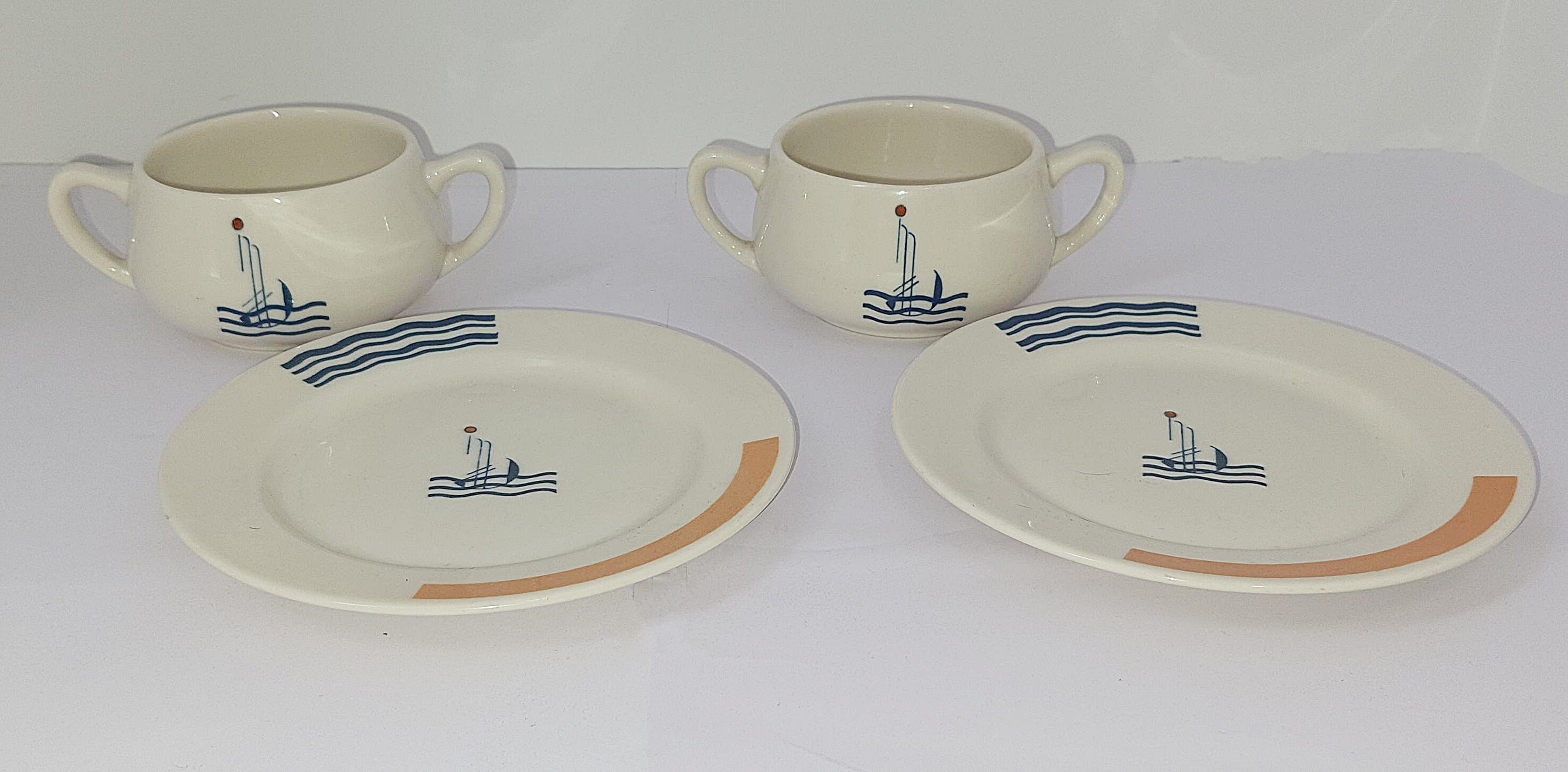 Very Rare US Lines SS Leviathan Leviathan Club Art Deco c 1930 Side ...