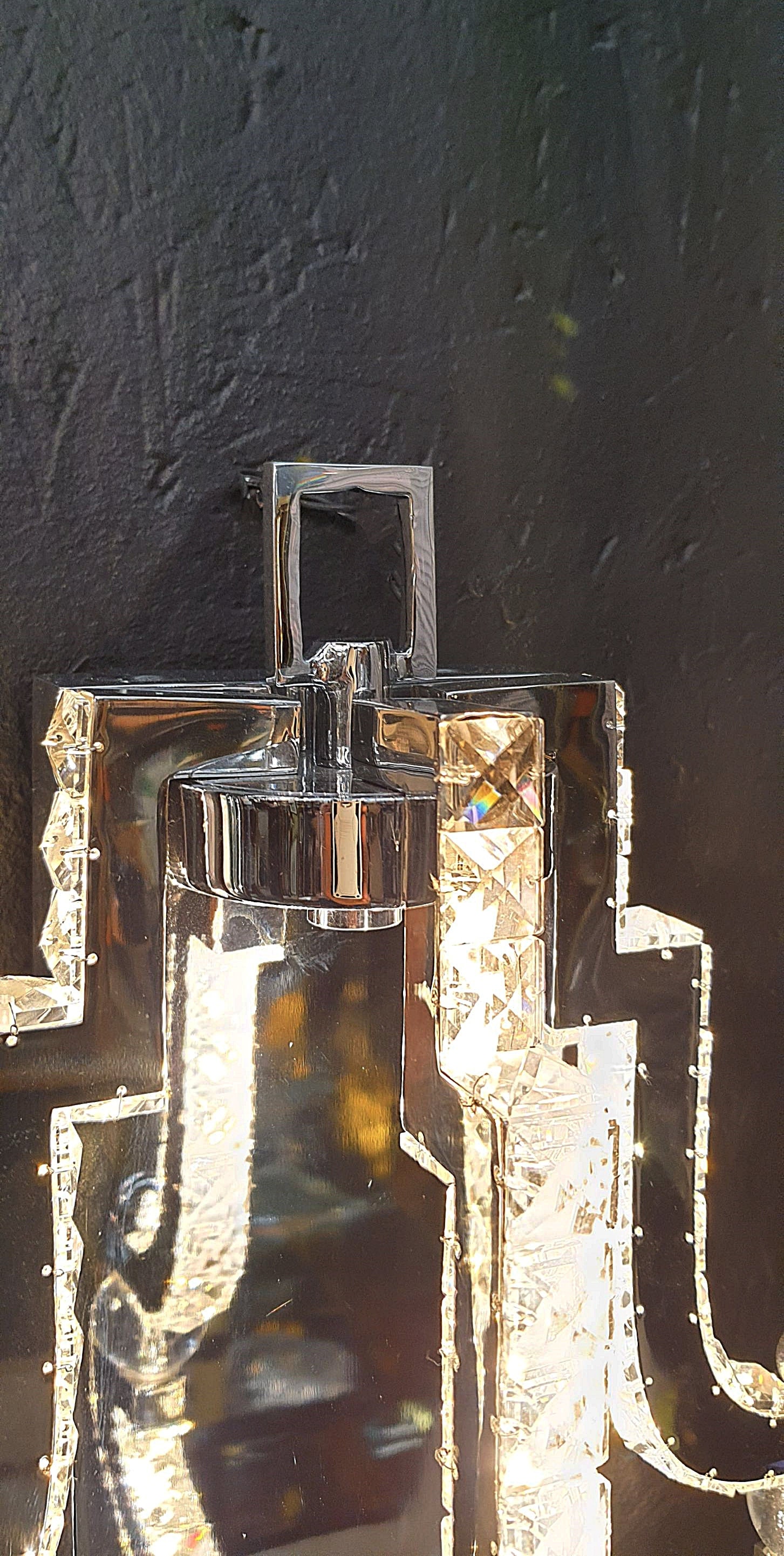 Opulent Chrome LED Flush Mounted Wall Sconce 18th Century Venetian ...