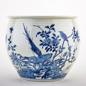 Porcelain Classic Ming Blue and White Bulb Shape Planter With a ...