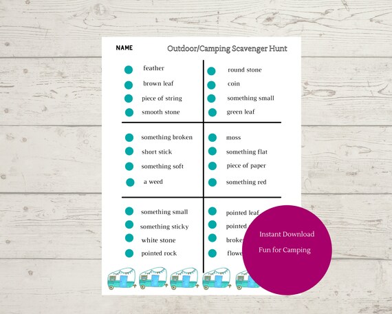 Outdoor Scavenger Hunt/Nature Challenge | Etsy