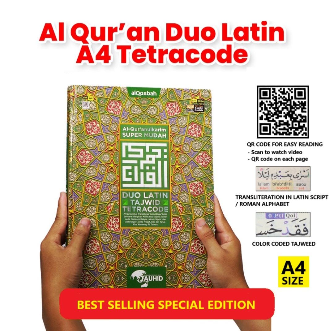 Super Easy Quran Latin Script Roman Alphabet With QR Code Every Page ...
