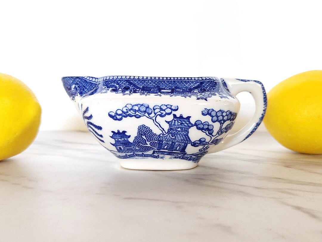 Antique C.1920 Blue Willow Art Deco Creamer Pitcher, Bennett Blue ...