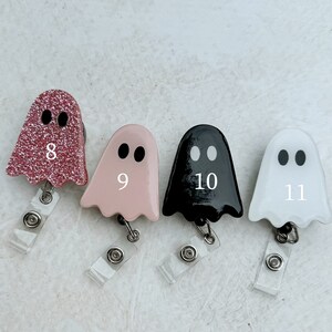 Boo Badge Reel, Cute Ghost Halloween Badge Reel, Nurse Badge, Office ID ...