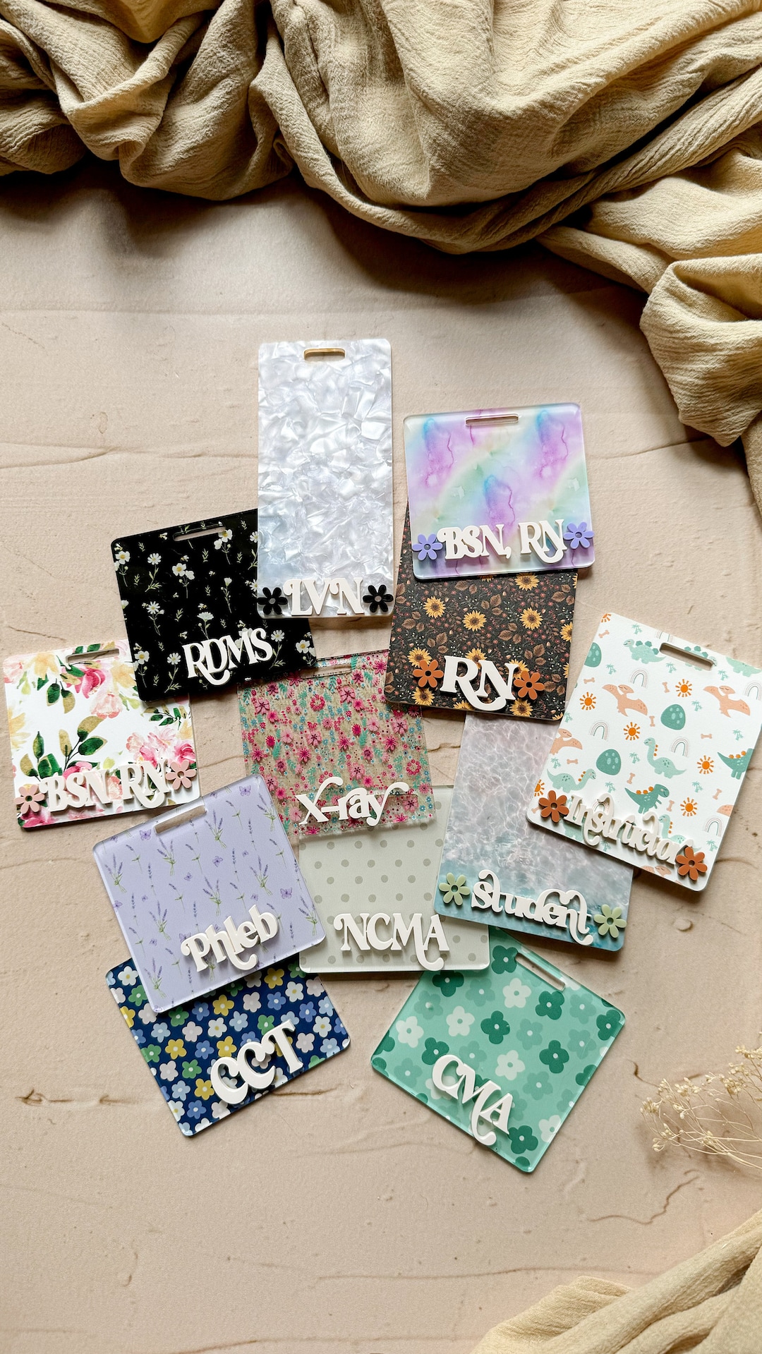 Personalized Badge Buddy for Xray, Rvt, Rdms, Tech, Pct, Nurse, RN ...