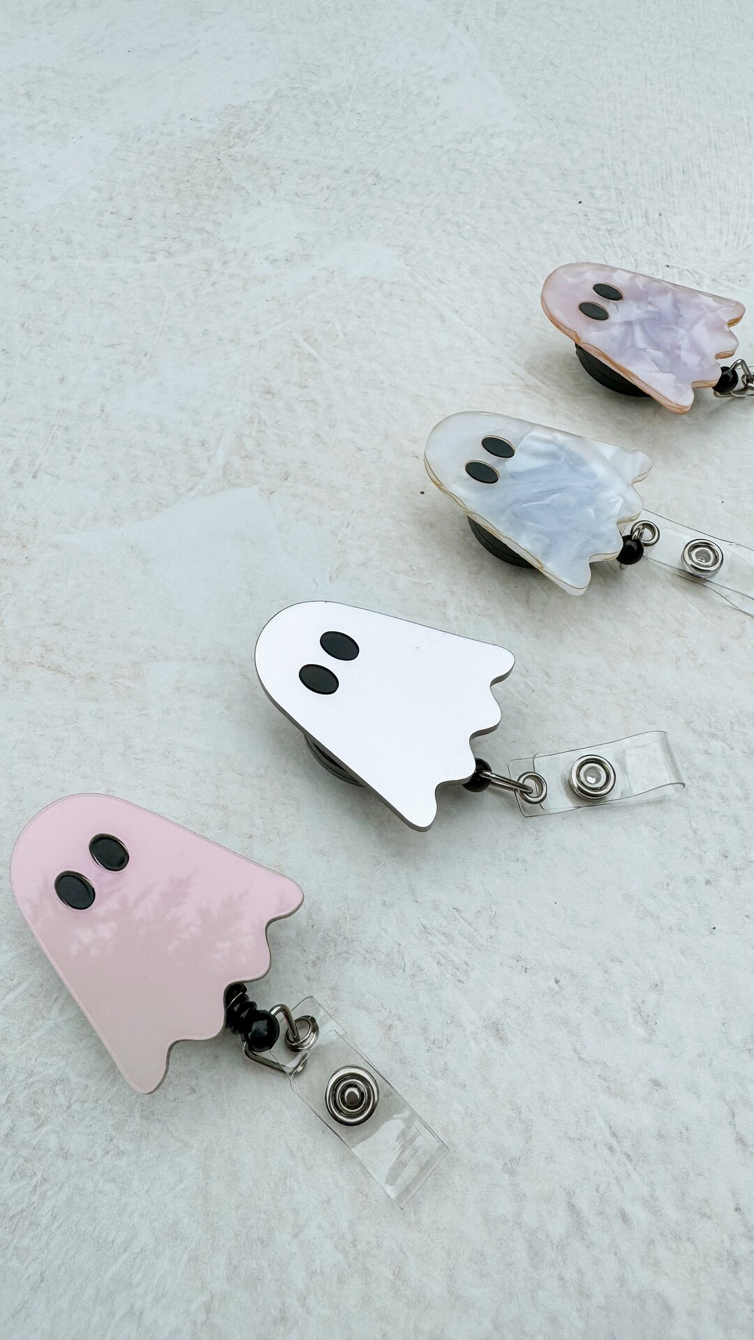 Boo Badge Reel, Cute Ghost Halloween Badge Reel, Nurse Badge, Office ID ...