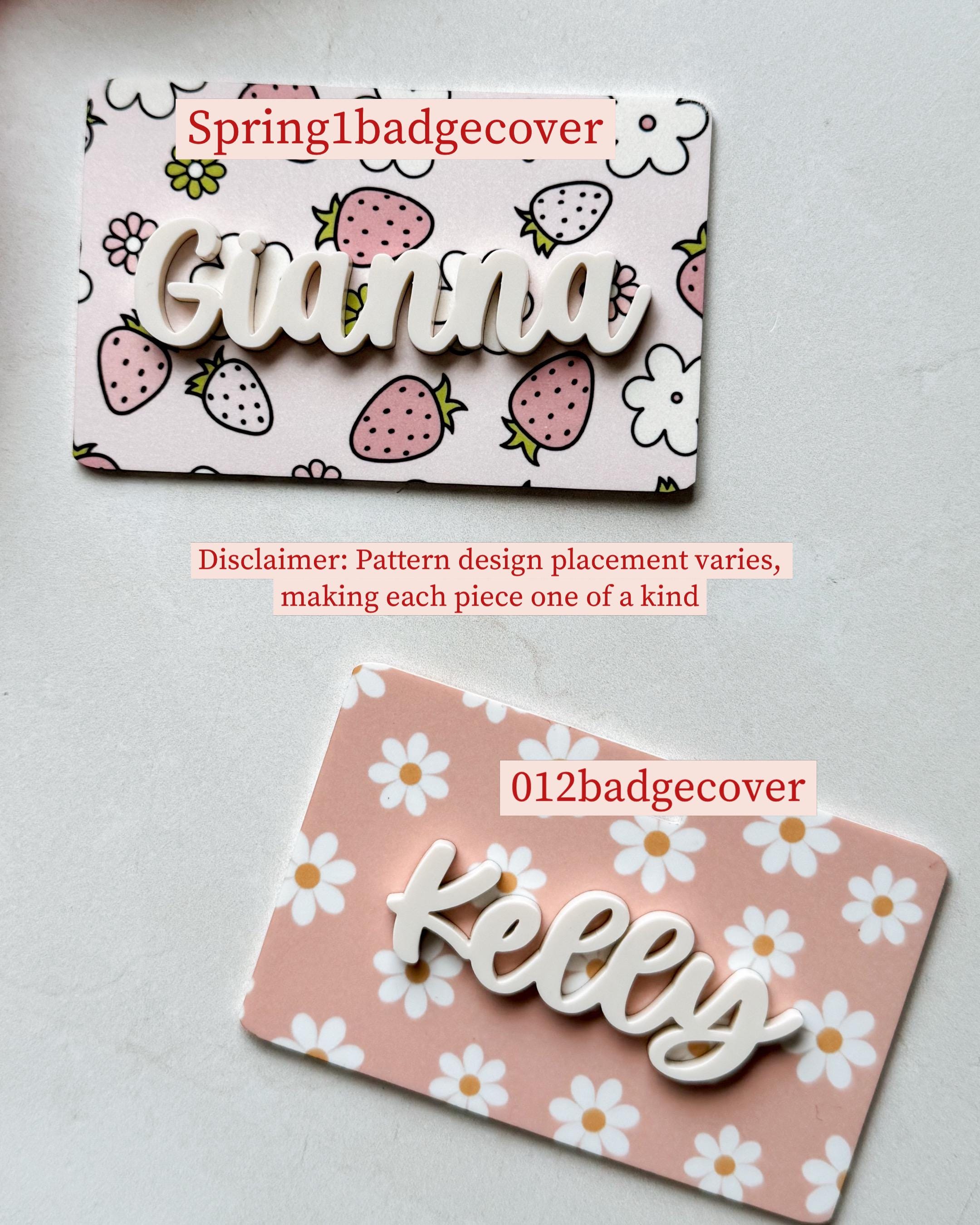 Horizontal Badge Buddy, Badge Cover Back, Cute Badge Holder ...