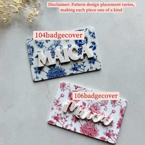 Horizontal Badge Buddy, Badge Cover Back, Cute Badge Holder ...