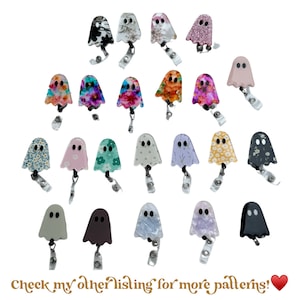 Boo Badge Reel, Cute Ghost Halloween Badge Reel, Nurse Badge, Office ID ...