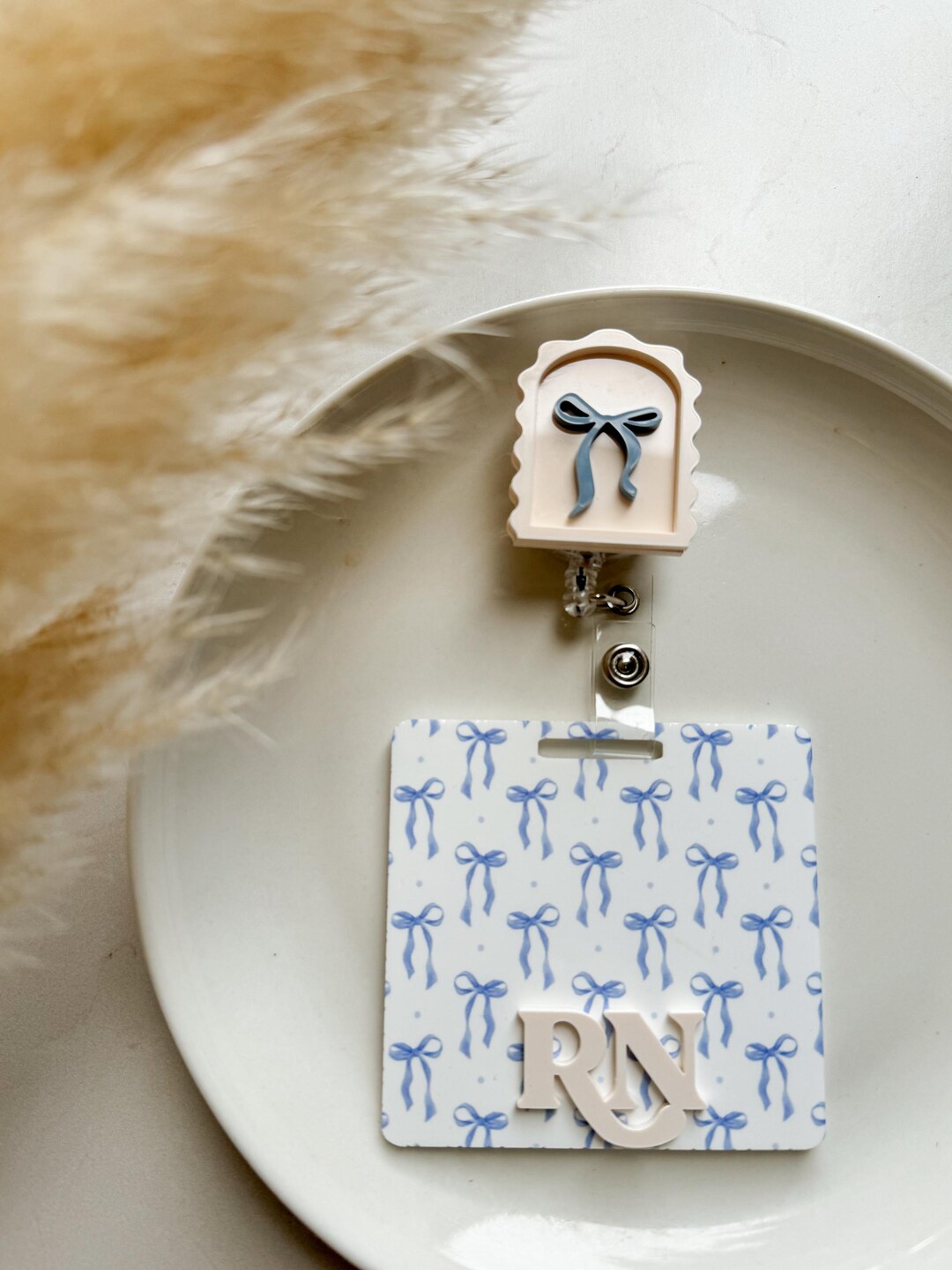 Personalized Bow Badge Buddy Reel for Nurse Radiology Teacher, RN ...