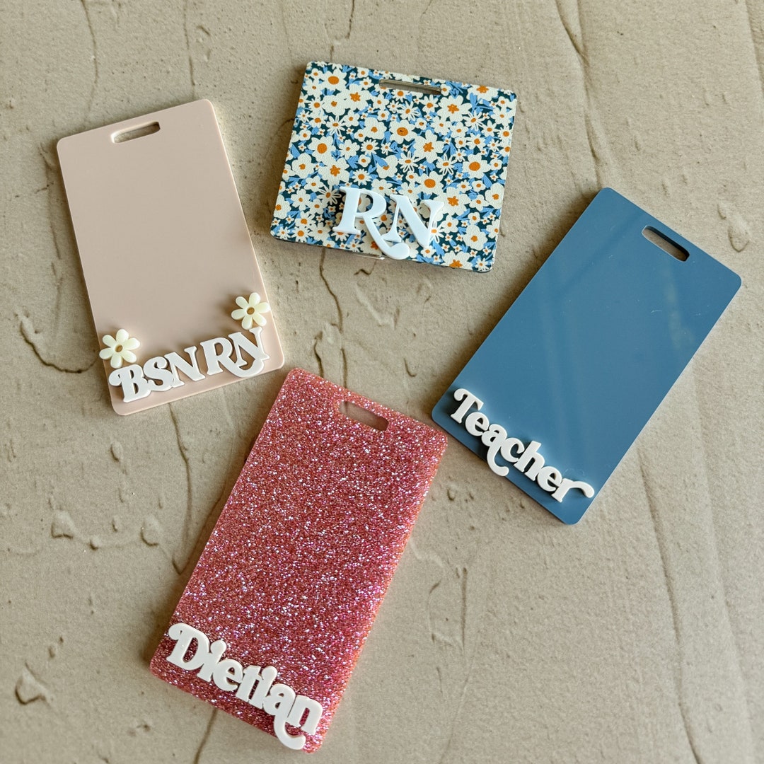 Personalized Badge Backer for Medical Professional, Teacher, Nurse, RN ...