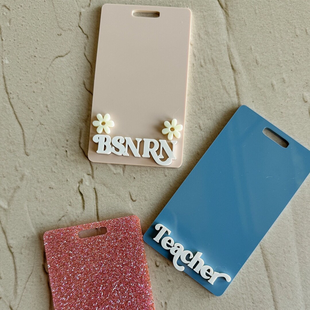 Personalized Badge Backer for Medical Professional, Teacher, Nurse, RN ...