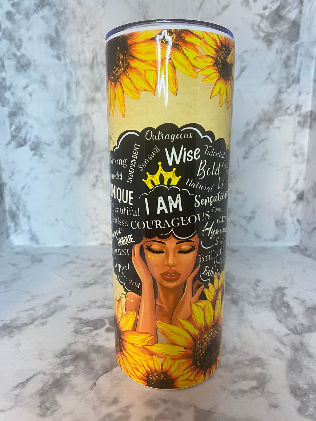Beautiful Queen Affirmations | Bible Emergency Numbers 20 Oz. Tumbler ...
