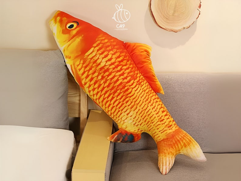 Goldfish Plush 12 Inch Fish Plushie Real Looking Cute Kawaii Stuffed ...