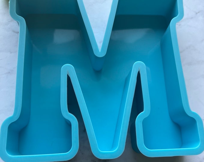 Letter M Deep Silicone Letter Mold/letter M Silicone Mold /alphabet ...
