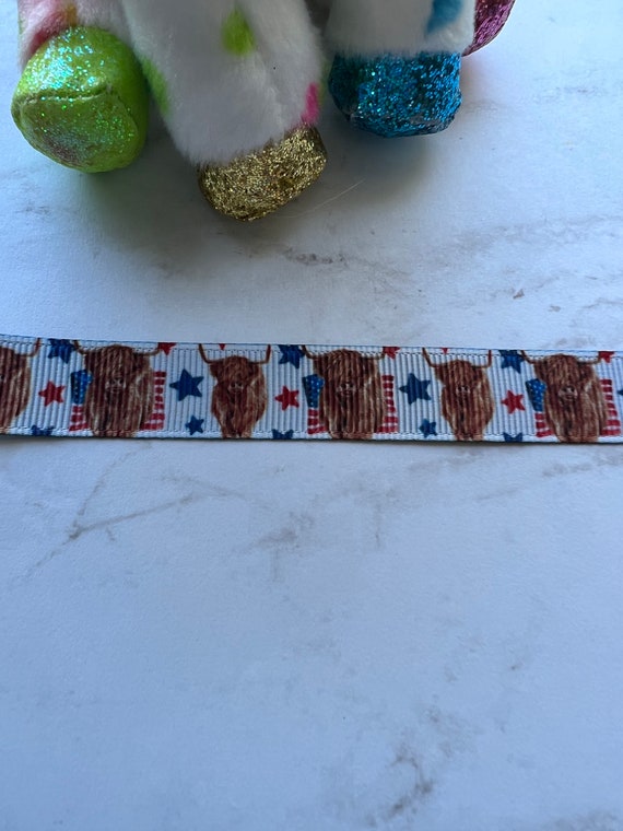 5/8 Highland Cow Ribbon/4th of July Ribbon/holiday - Etsy