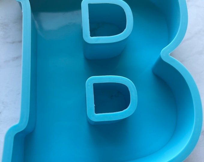 Letter B Deep Silicone Letter Mold/letter B Silicone Mold /alphabet ...
