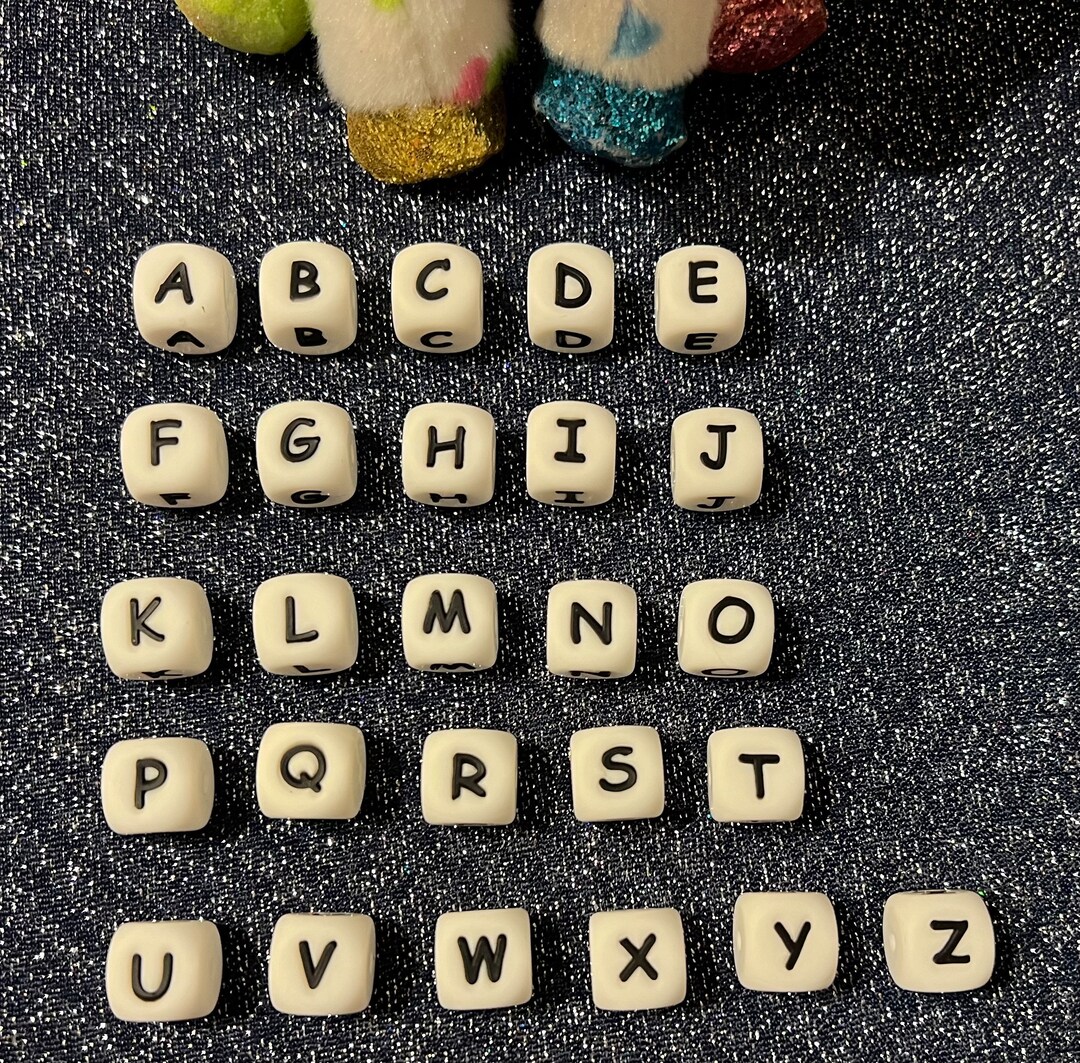Alphabet Silicone Focal Beads, Alphabet Focal Beads for Freshies ...