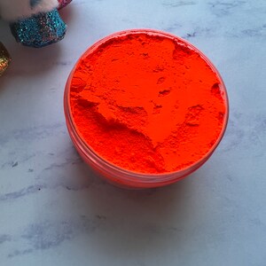 Neon Orange>>bright Orange Mica Pigment Powder, Loose Neon Orange ...