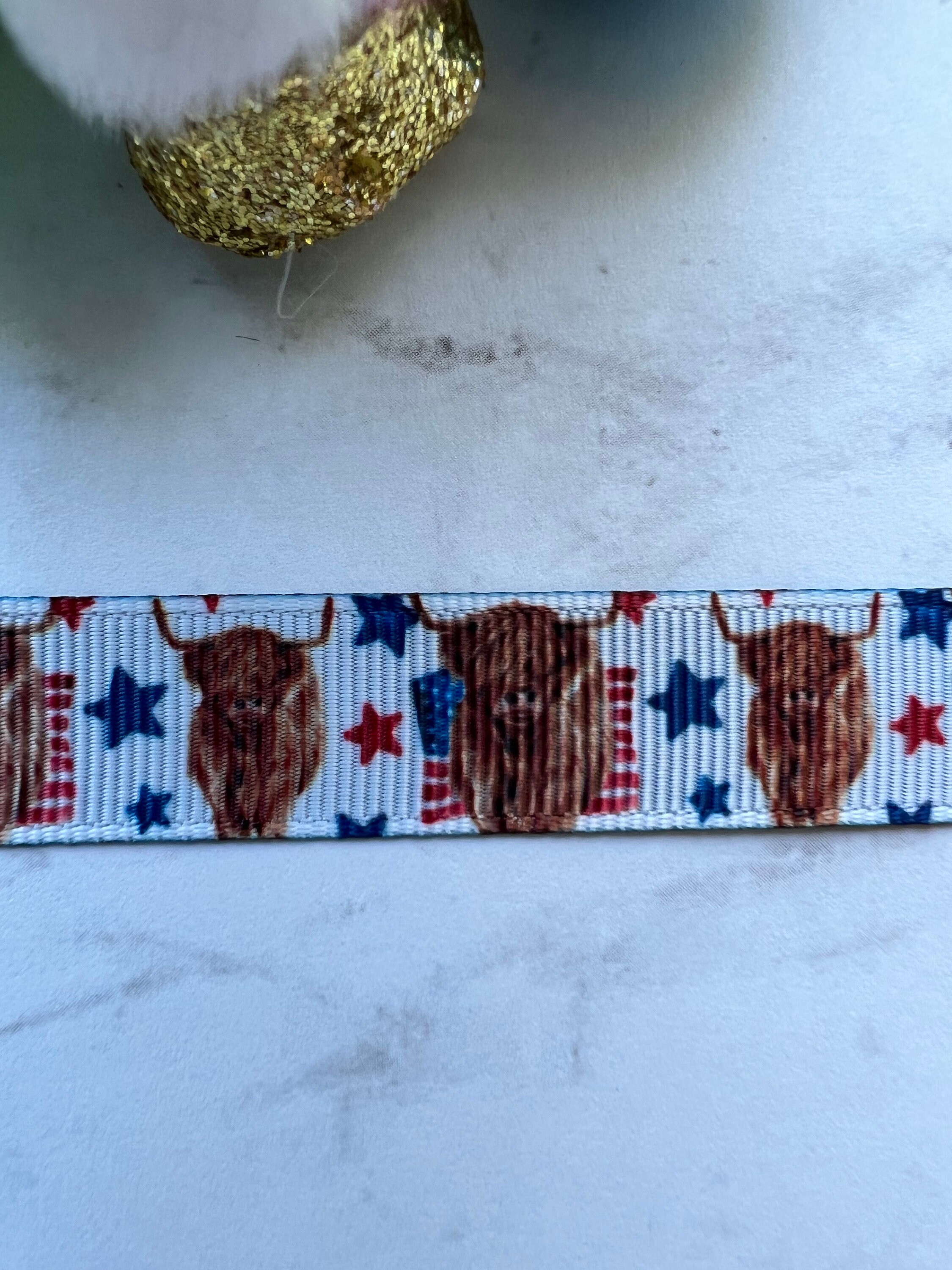 5/8 Highland Cow Ribbon/4th of July Ribbon/holiday - Etsy