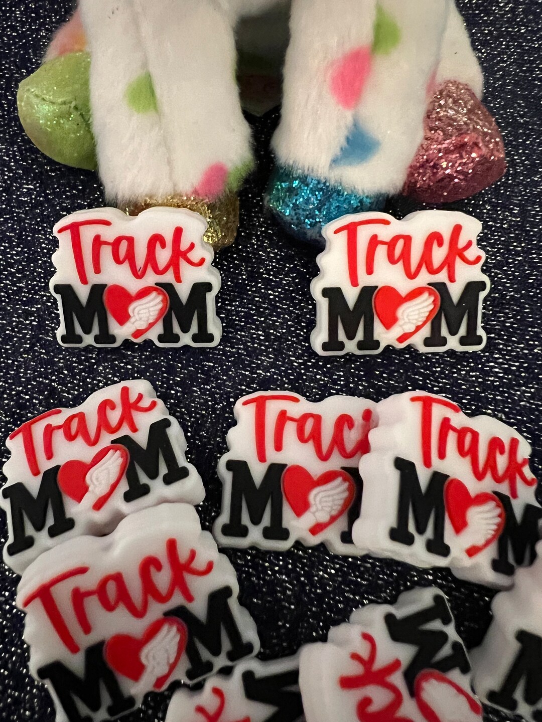 Track Mom Silicone Focal Beads, Track Mom Focal Beads for Freshies ...