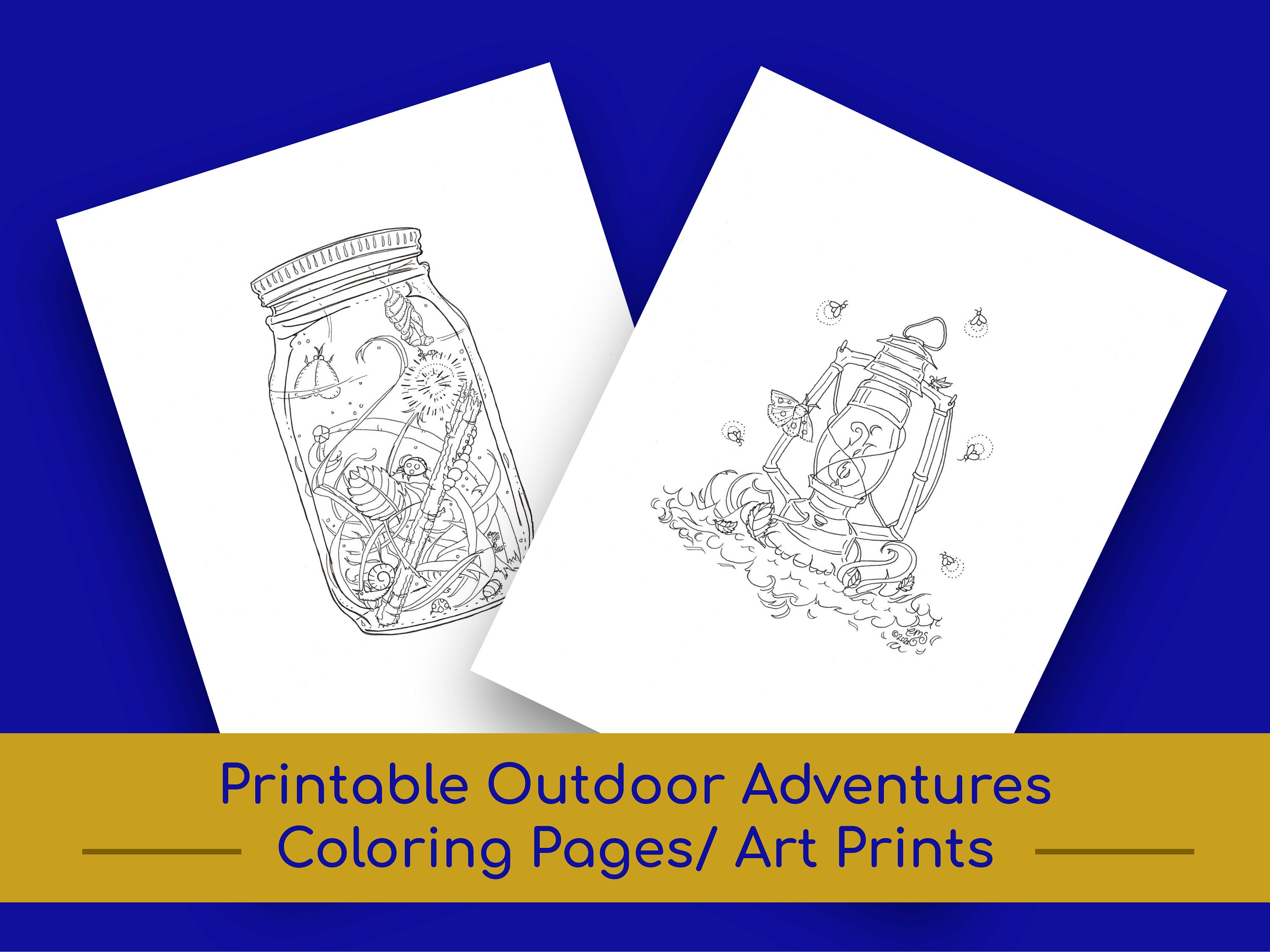 Printable Outdoor Adventures Coloring Pages Wall Art/wall Decor Nursery ...