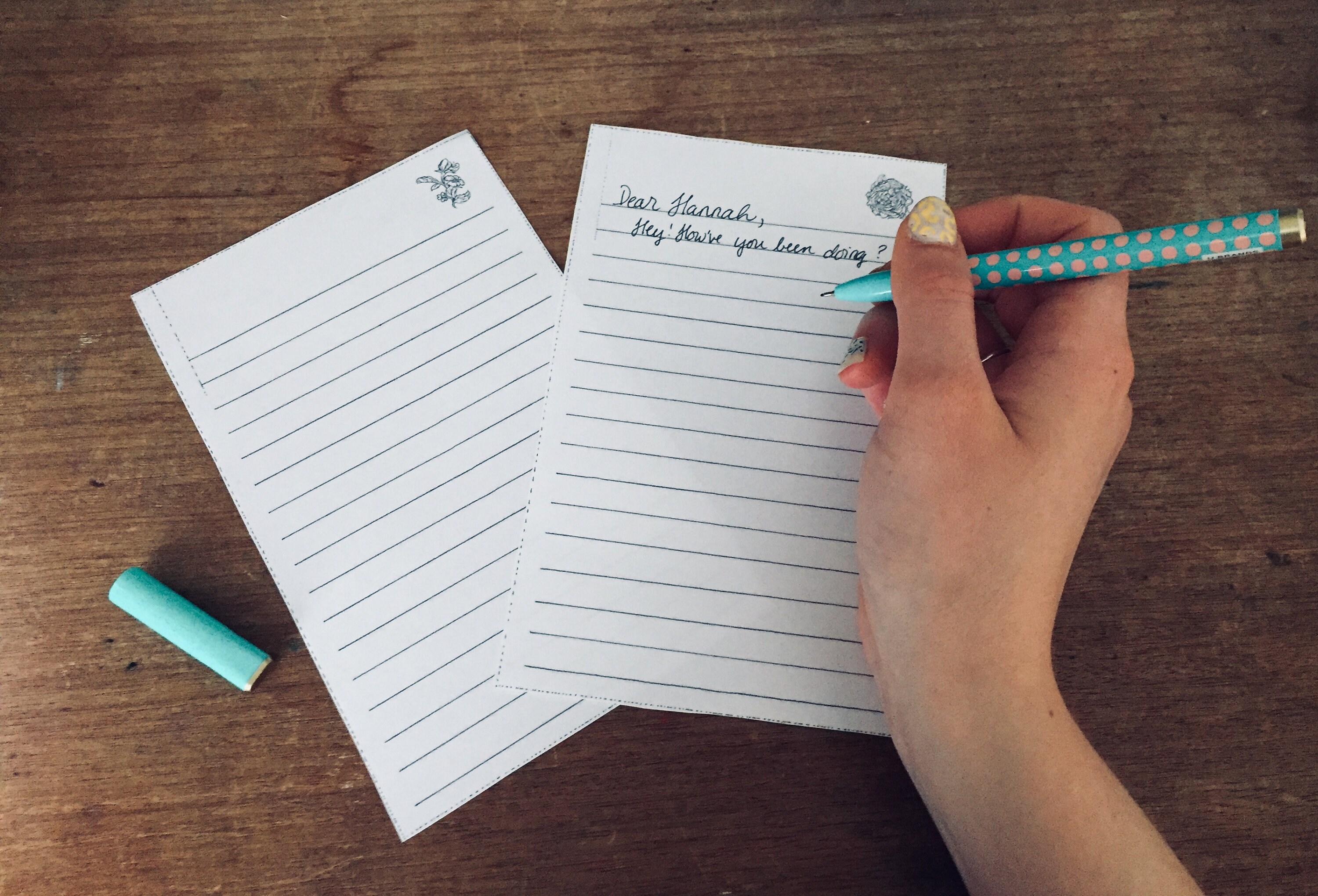 Mini Floral Notebook Writing Paper Printable, Mini Pen Pal Paper ...