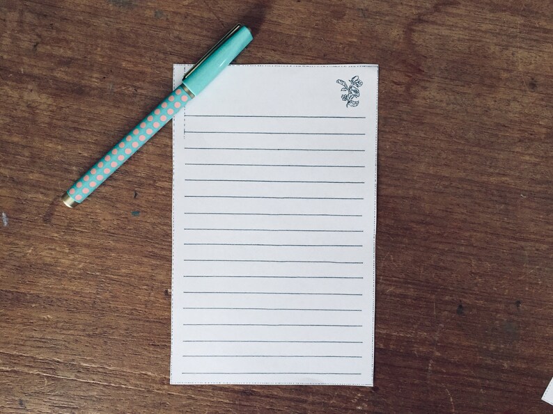 Mini Floral Notebook Writing Paper Printable, Mini Pen Pal Paper ...